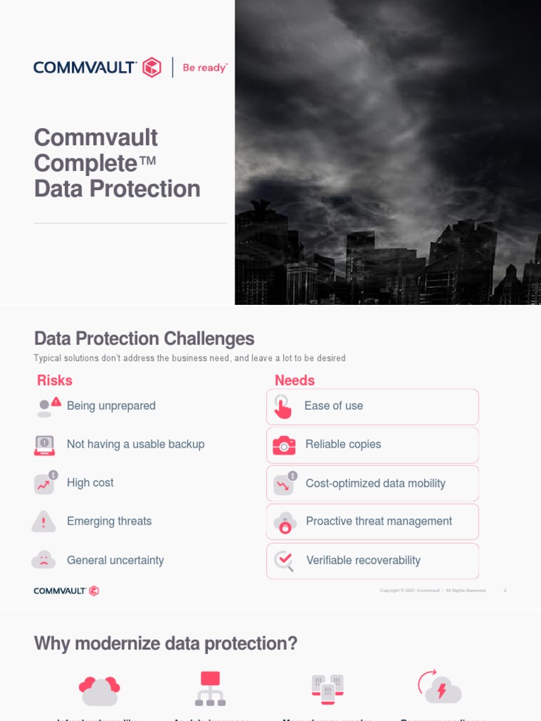 Commvault Complete Data Protection Customer Presentation Pdf Cloud