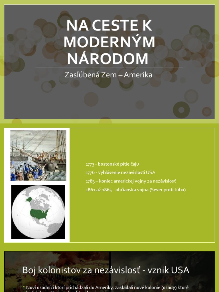 Na Ceste K Moderným Národom: Zasľúbená Zem - Amerika | PDF