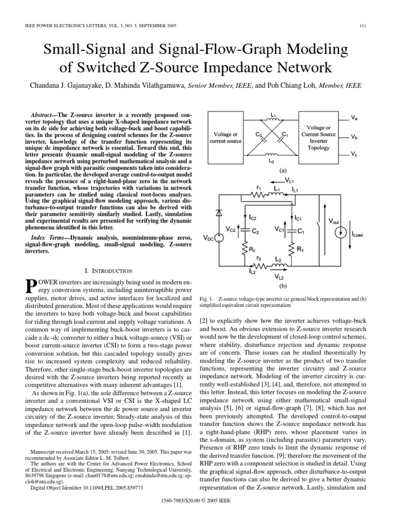 4 - Small Signal and Signal Flow Graph Modeling | PDF | Power Inverter ...