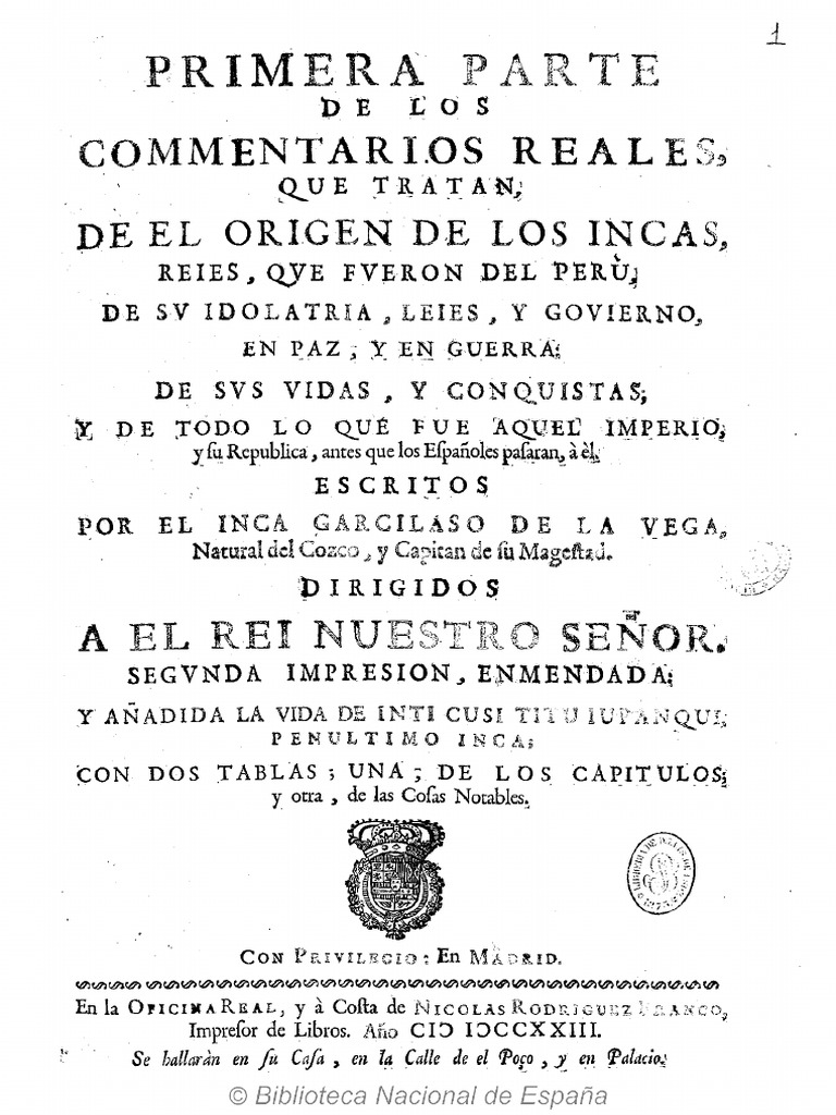 Origen de los Incas y el Inca Garcilaso | PDF