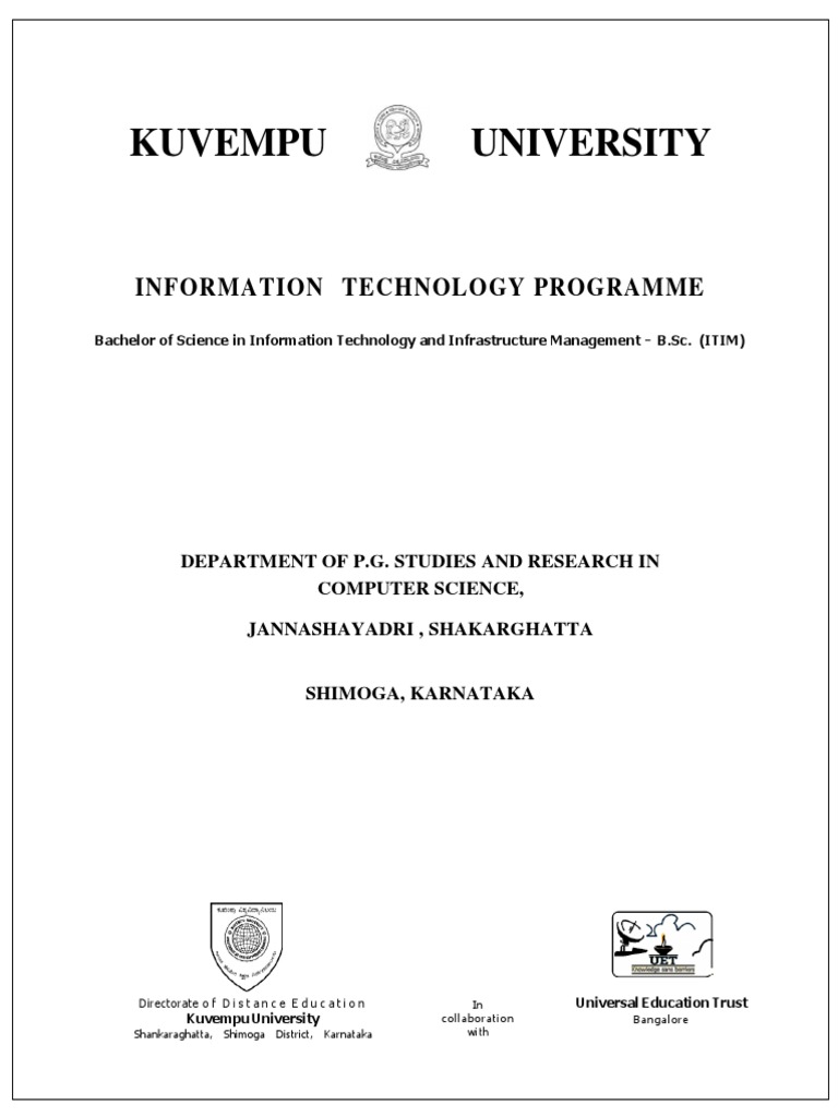 B.SC (ITIM) Syllabus Kuvempu University | PDF | Scheduling (Computing ...
