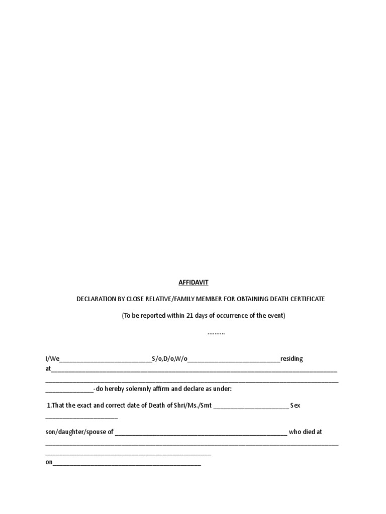 Death Certificate 1 | PDF