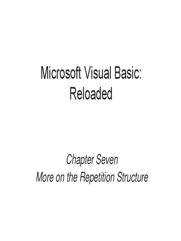 VB 07 | PDF | Interest | Variable (Computer Science)