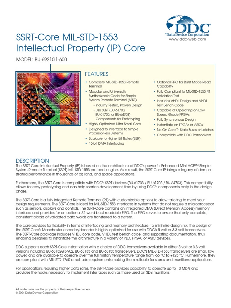 DDC IP-CORE Datasheet | PDF | Field Programmable Gate Array | Vhdl