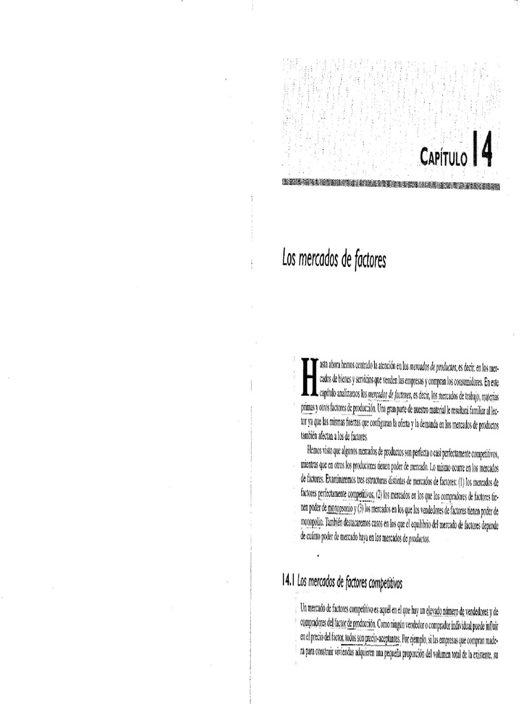 Pindyck y Rubinfeld - Cap 14 Mercado de Trabajo | PDF