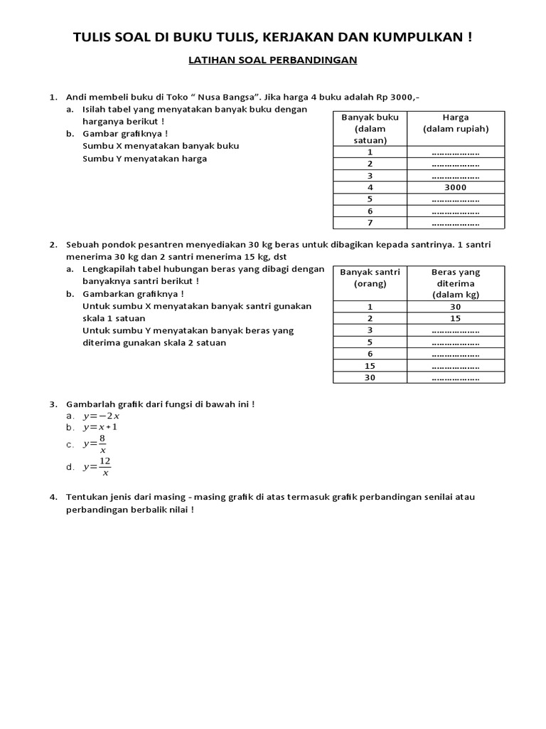 Latihan Soal Perbandingan | PDF