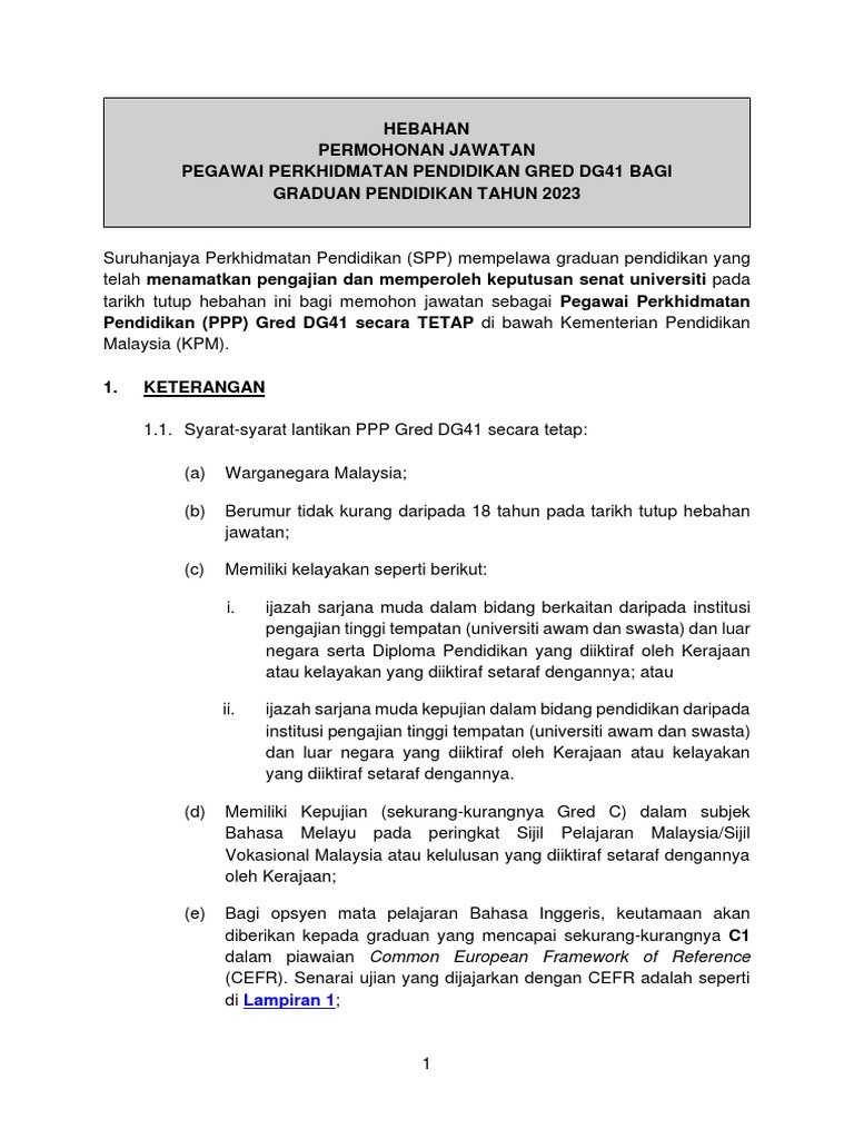 Iklan PPP TETAP Tahun 2023 SPP | PDF
