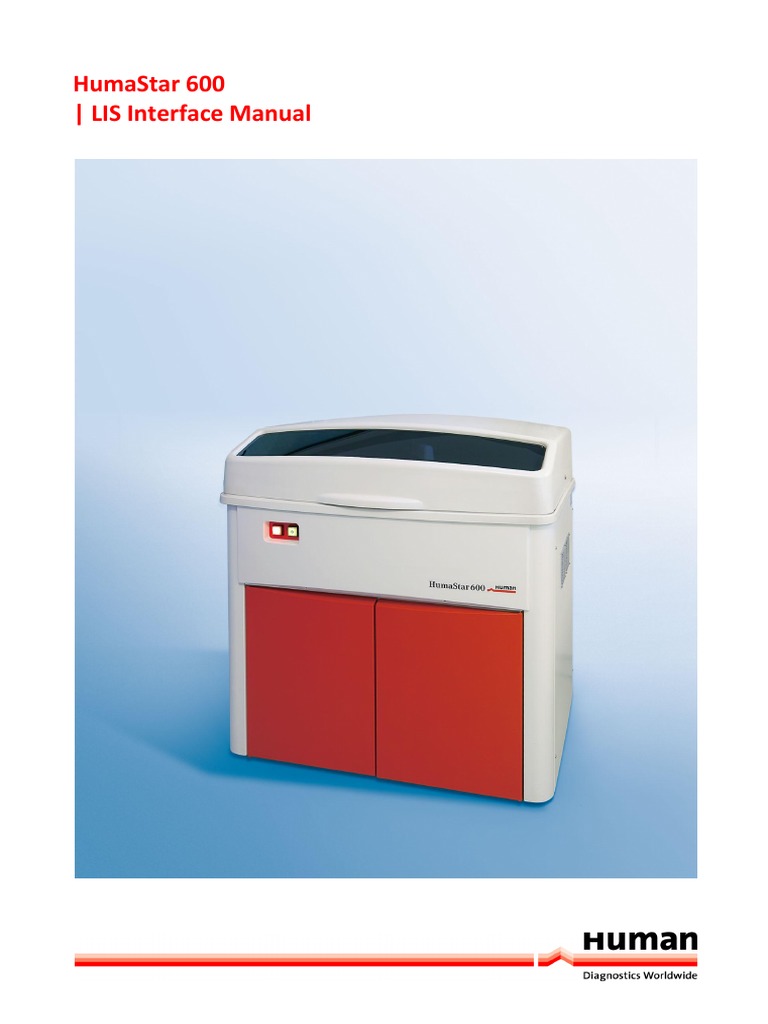 HumaStar 600 LIS Manual | PDF | Software | Computing