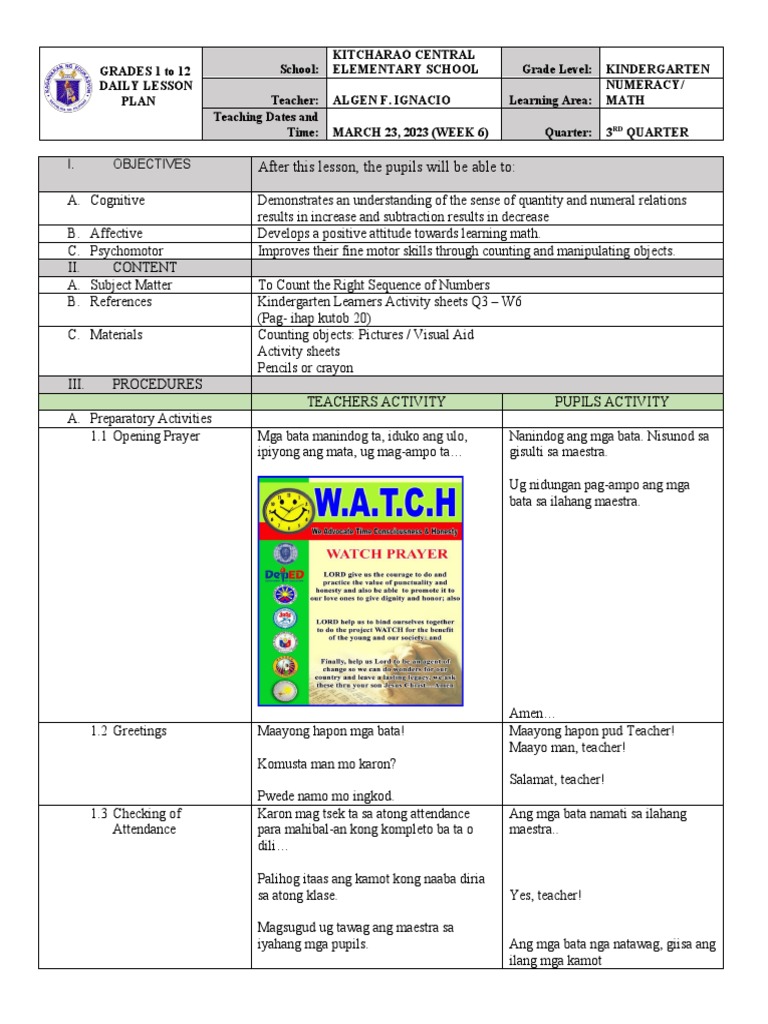 Kindergarten DLP q3 Wk6 | PDF