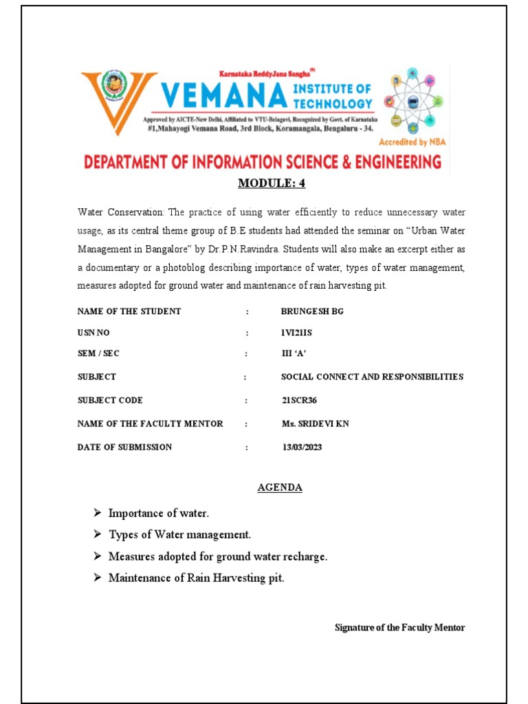 Brungi Uhv Water Conservation4 | PDF | Water | Groundwater