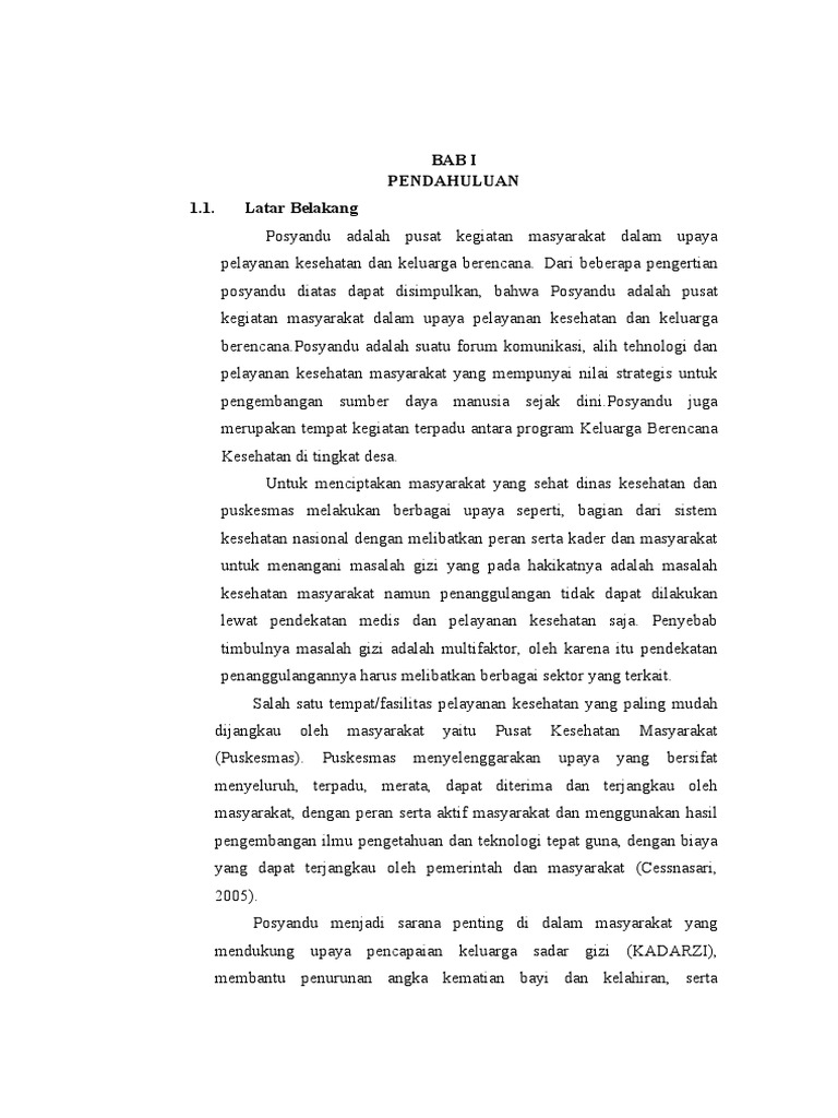 Posyandu Dan SKDN | PDF