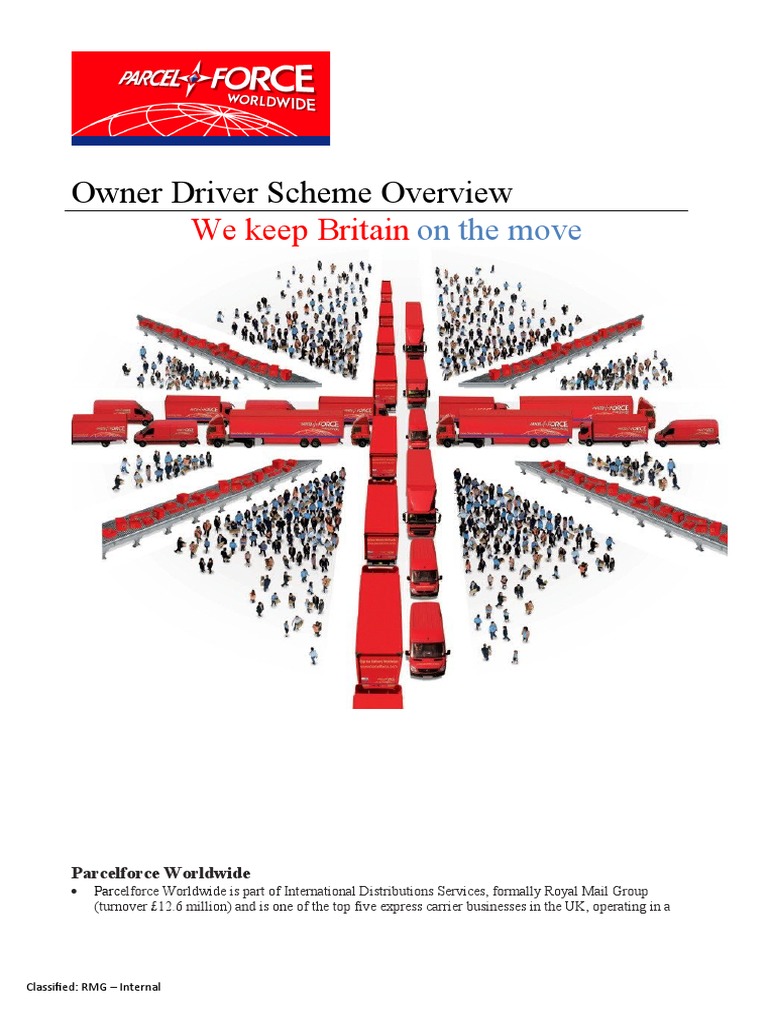 Owner Driver Scheme Overview at Parcelforce | PDF | Self Employment ...