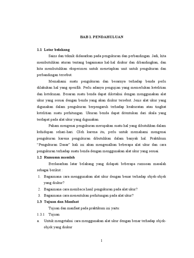 Bab 1-3 Pengukuran Fiks | PDF
