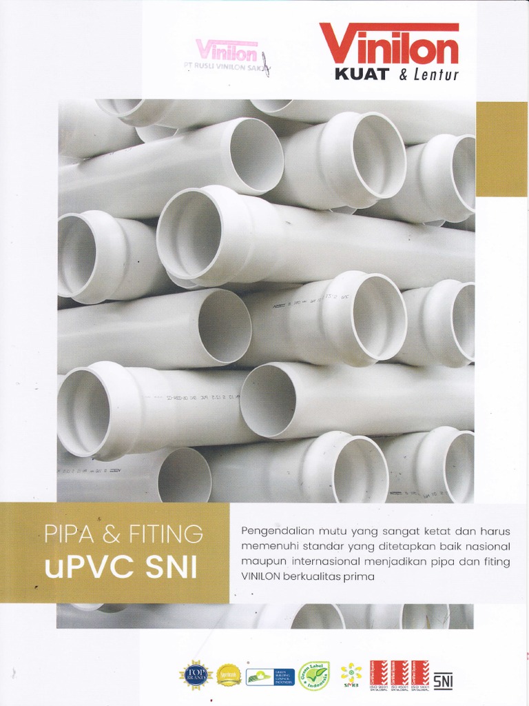 uPVC Pipe Specifications and Standards | PDF