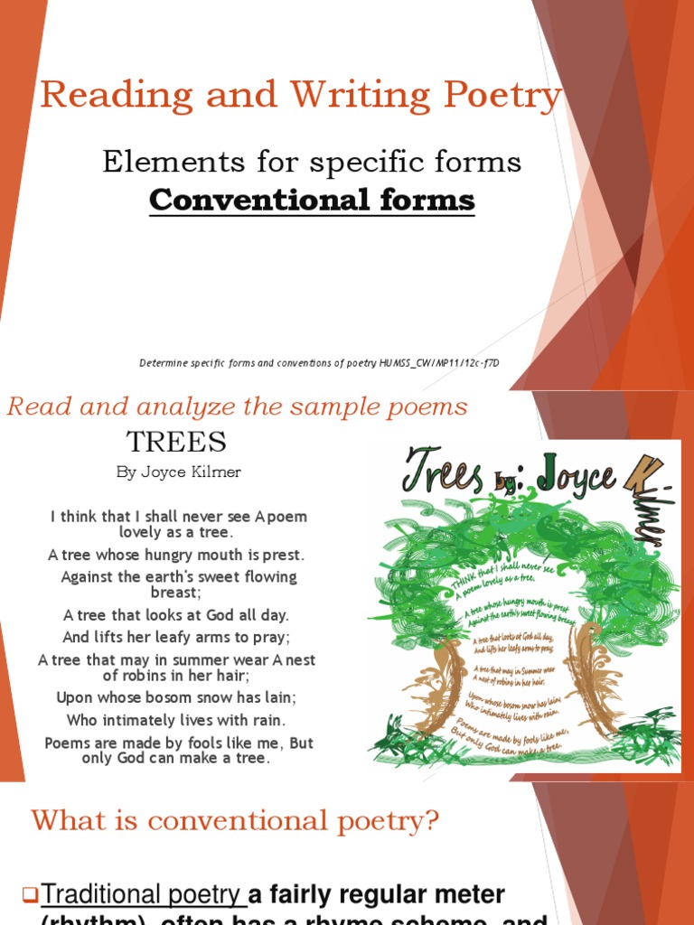 Reading and Writing Poetry - Conventional | PDF