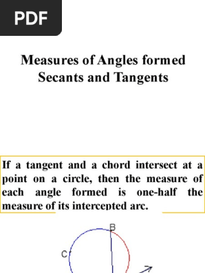 Ppt Secants Tangents And Angle Measures Special