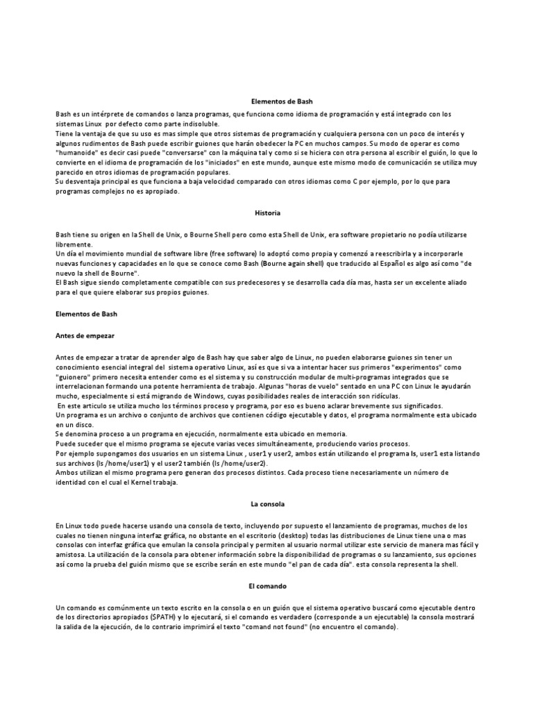 Guia Script Pdf Interfaz De Línea De Comando Programa De Computadora