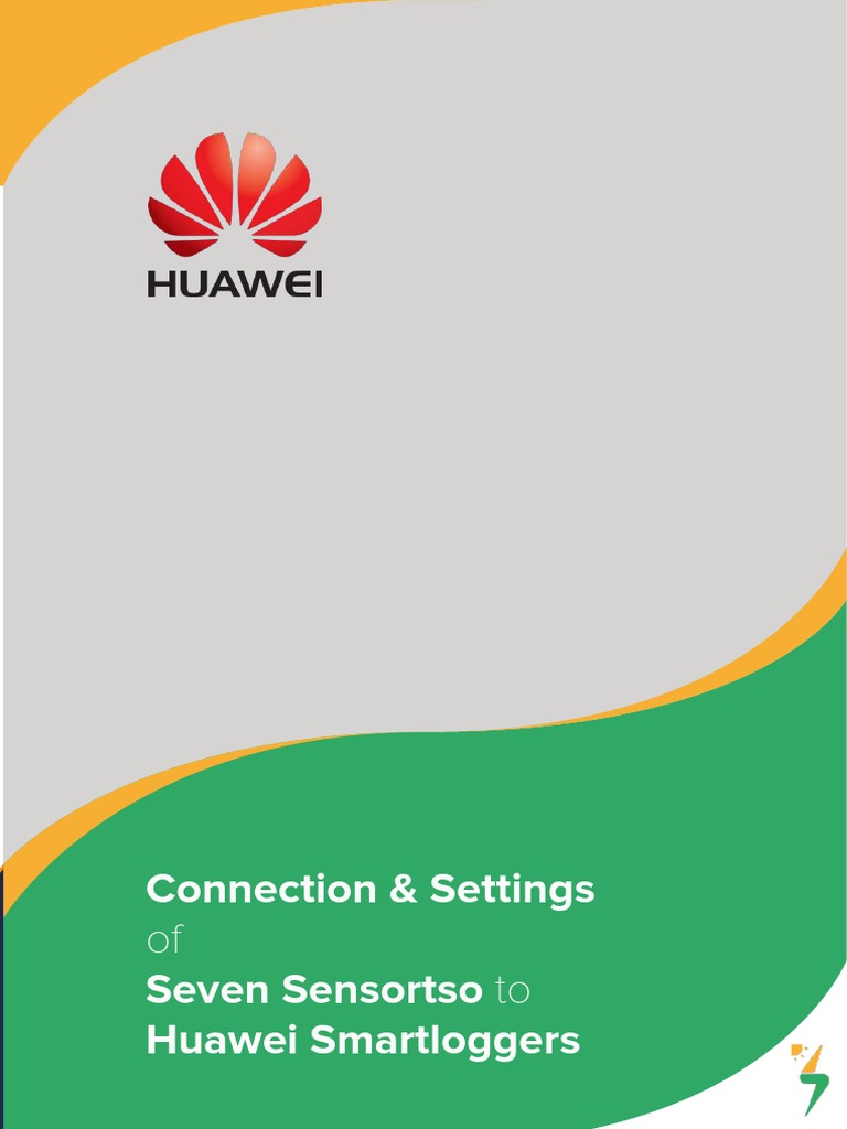 Connection & Settings Seven Sensortso To Huawei Smartloggers | PDF ...