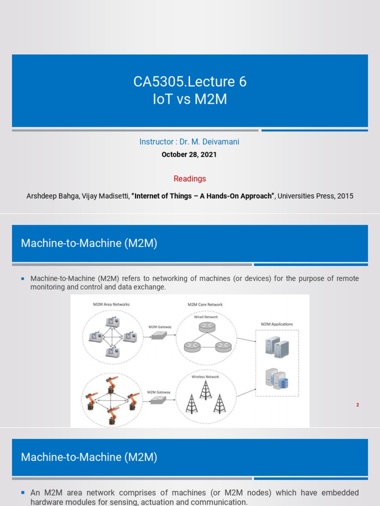 IOT Vs M2M | PDF | Computer Network | Internet Of Things