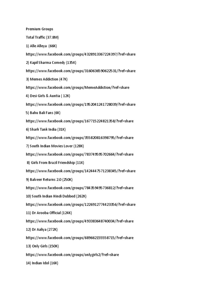 37.8M Premium Groups by Mahar Umair | PDF