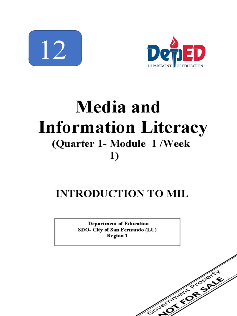 Media and Information Literacy: (Quarter 1-Module 1 /week 1) Introduction To Mil | PDF ...