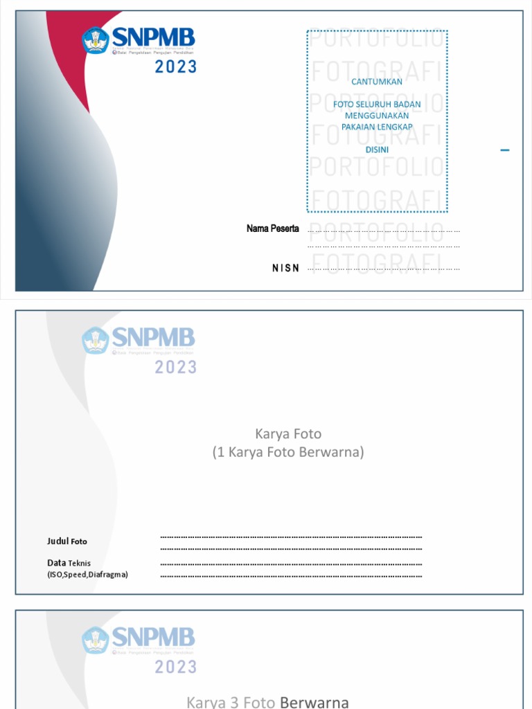 00 Porto Fotografi SNPMB 2023 | PDF | Game & Aktivitas