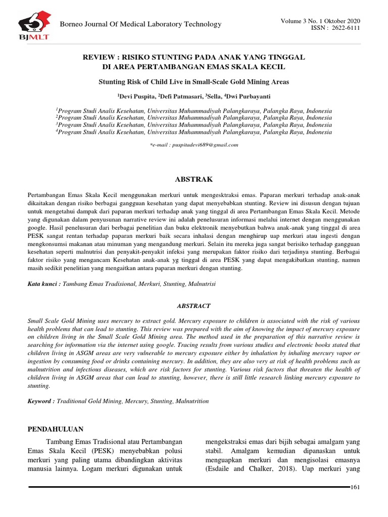 Review Risiko Stunting Pada Anak Yang Ti | PDF