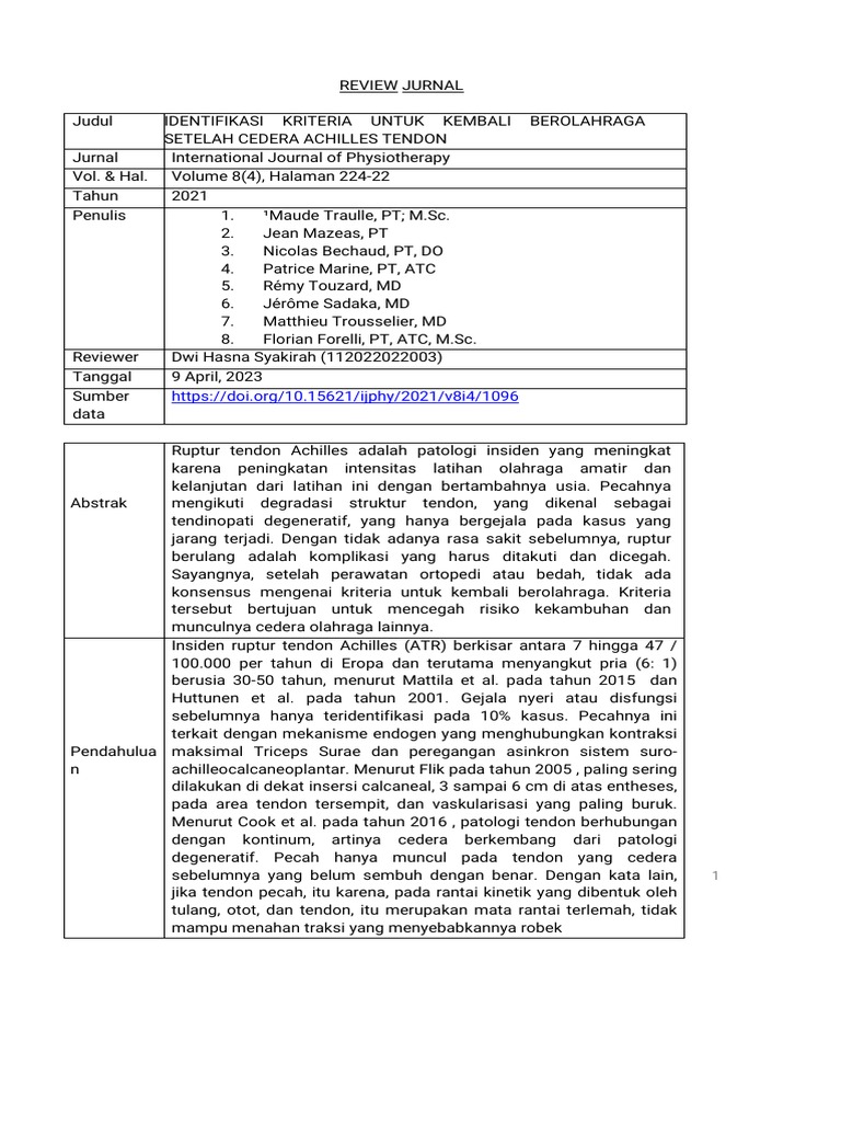 Review Journal | PDF | Kesehatan Holistik