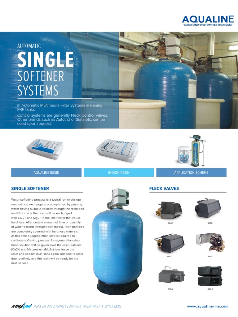 Aqualine Singlesoftener | PDF | Ion Exchange | Environmental Engineering