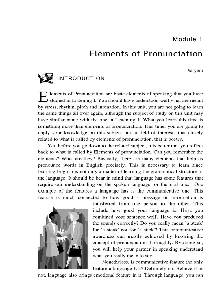 Elements of Pronunciation: Miryani | PDF | Stress (Linguistics) | Metre ...