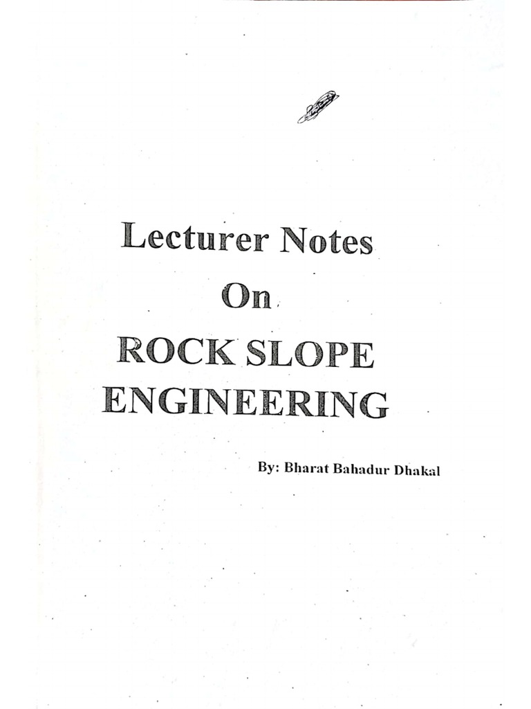 Rock Slope Engineering | PDF
