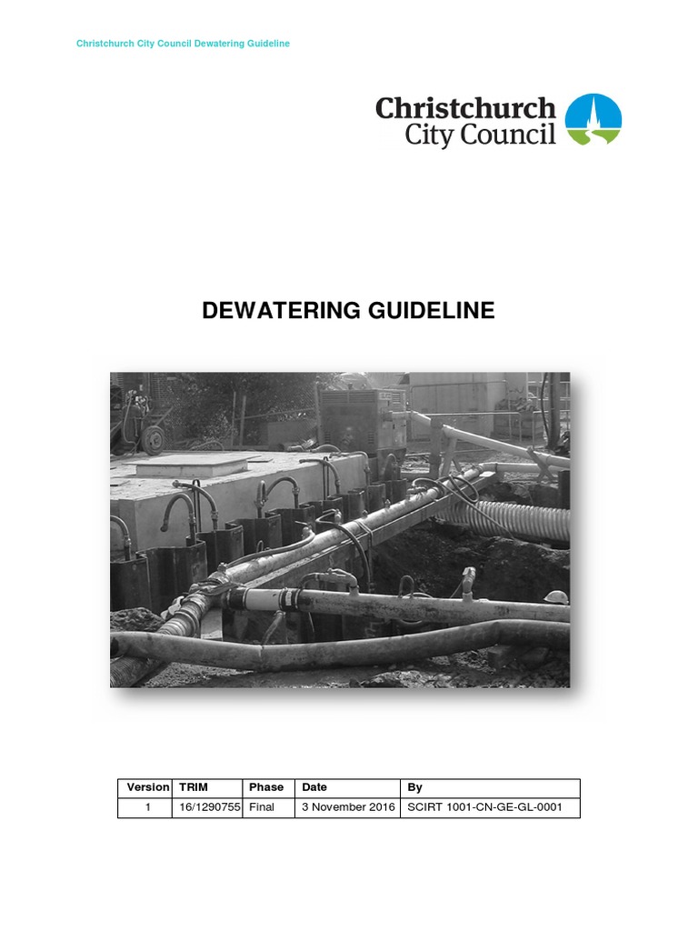 Dewatering Guideline 3 November 2016 | PDF | Aquifer | Groundwater
