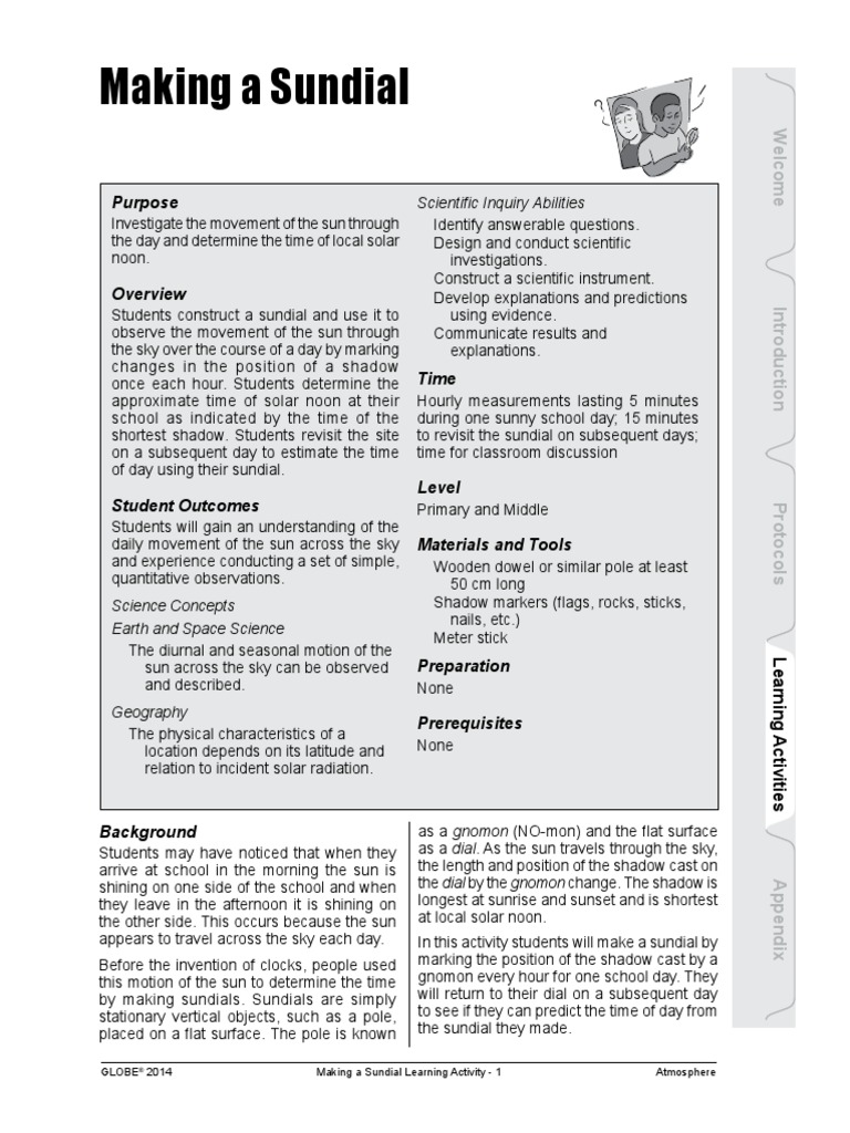 Making A Sundial | PDF | Science | Physical Sciences