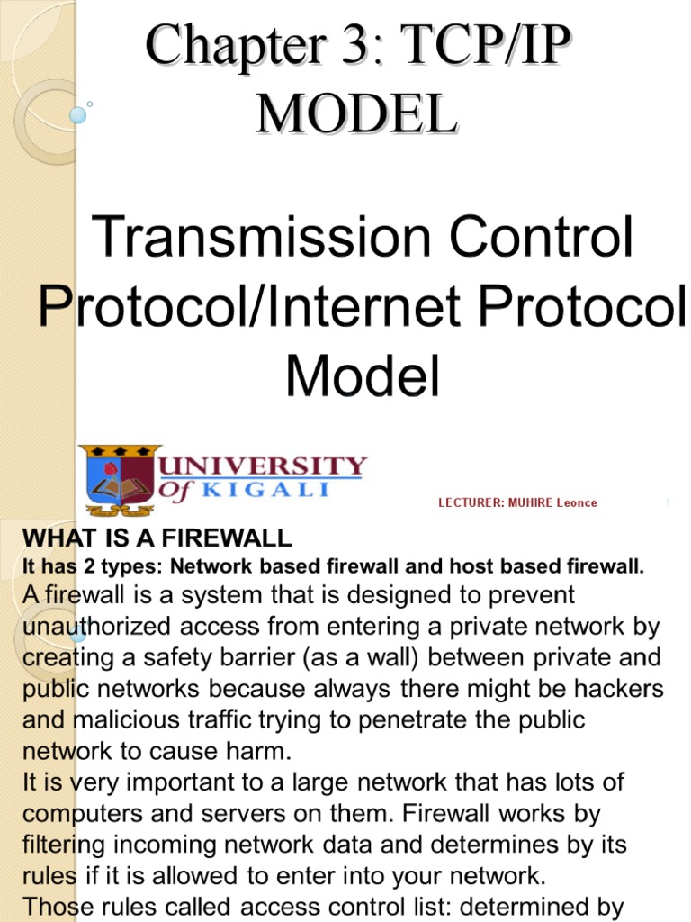 UOK NETWORKING - Chapter 3 - TCP - IP MODEL PROTOCOLS (LEONCE 2021 ... UOK NETWORKING - Chapter 3 - TCP - IP MODEL PROTOCOLS (LEONCE 2021 ...