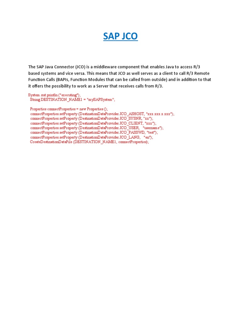 Sap Jco Pdf