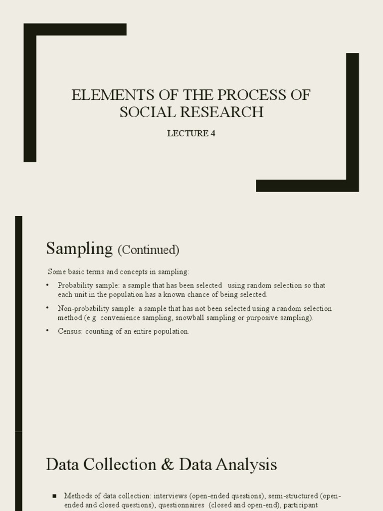 Lecture 4 - The Nature and Process of Social Research | PDF | Social ...