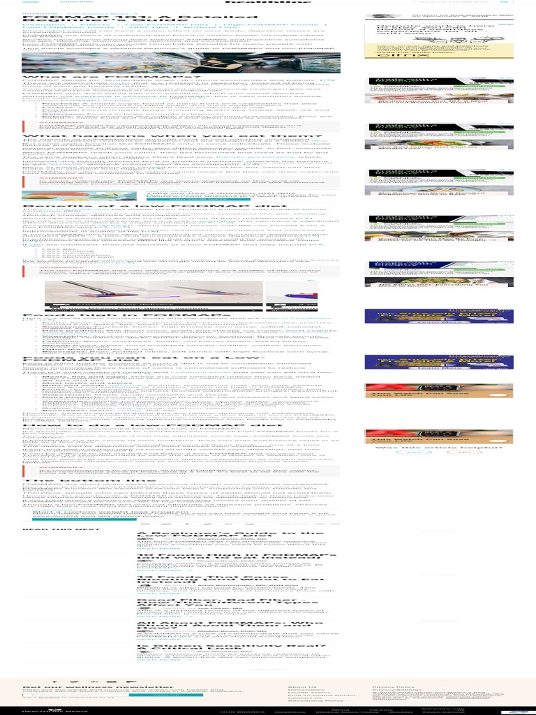 FODMAP 101 A Detailed Beginner's Guide | PDF | Gastroenterology ...