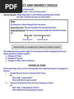 Narration Rules | PDF | Perfect (Grammar) | Grammatical Tense