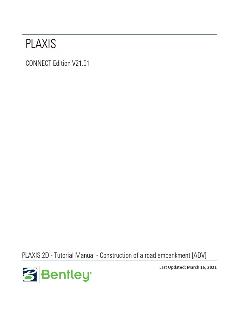 PLAXIS - 2D - CEV21 - Tutorial - 08 - Construction of A Road Embankment ...