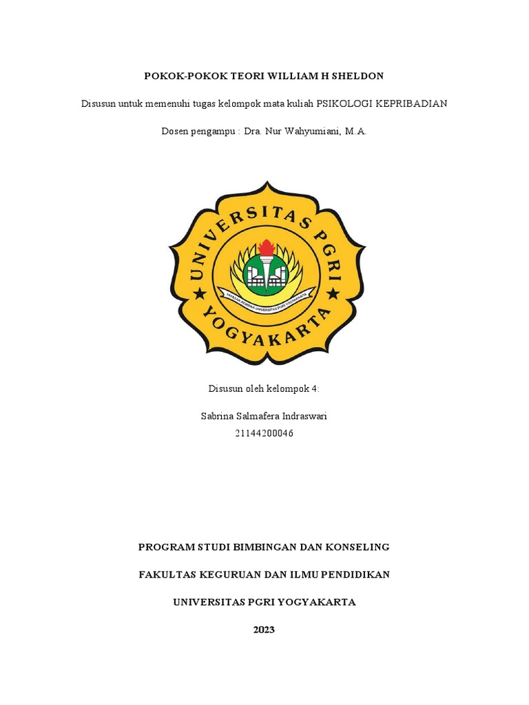 Pokok Teori William H Sheldon | PDF