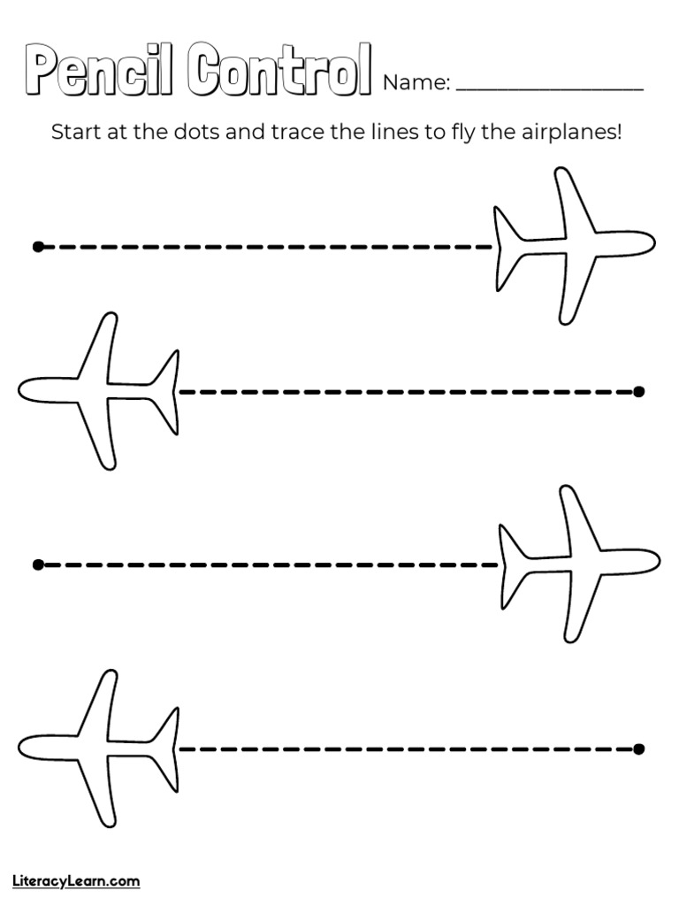 Pencil Control Worksheets | PDF