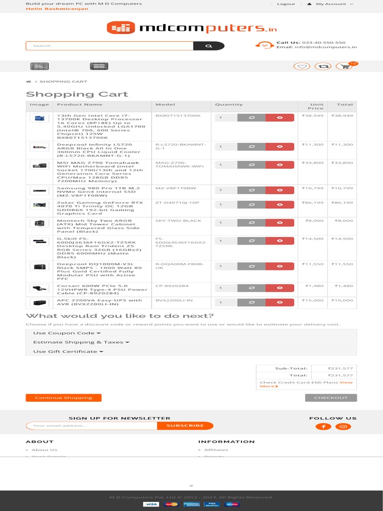 Shopping Cart | PDF | Manufactured Goods | Personal Computing