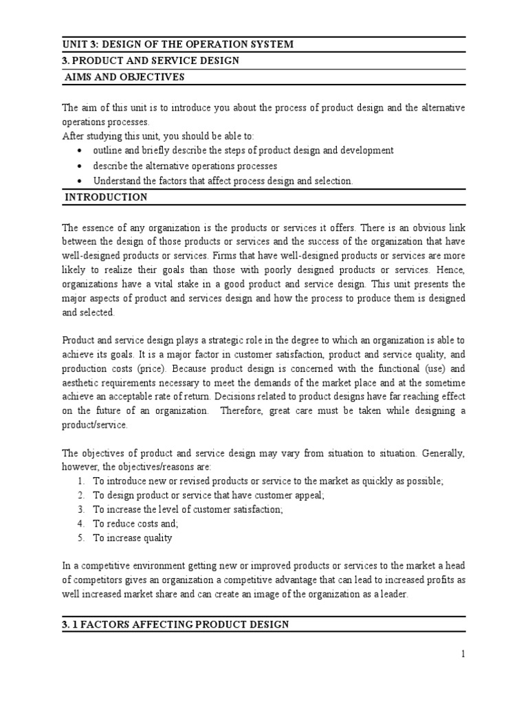 Unit 3 - Design of The Operation System Part One. | PDF | Automation ...