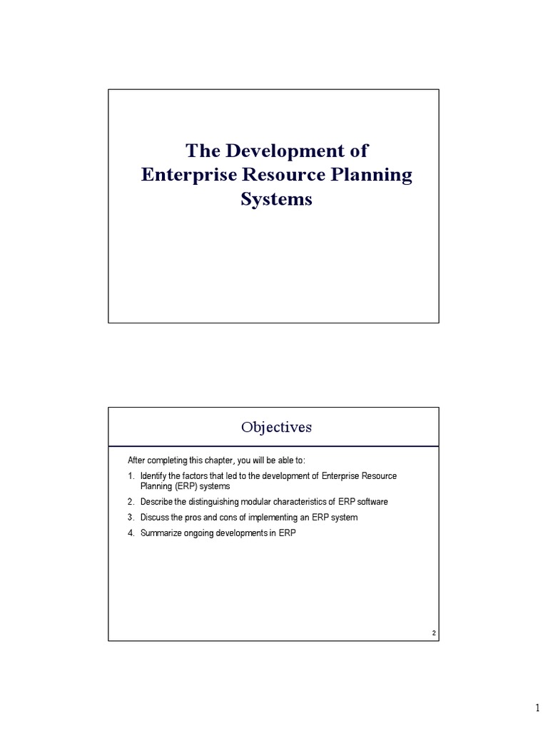 ERP-L - 01 - 2-Development of Enterprise Resource Planning Systems-2 ... ERP-L - 01 - 2-Development of Enterprise Resource Planning Systems-2 ...