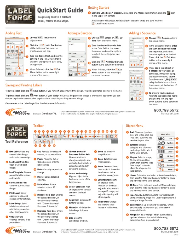 LabelForge QuickStart-Guide | PDF