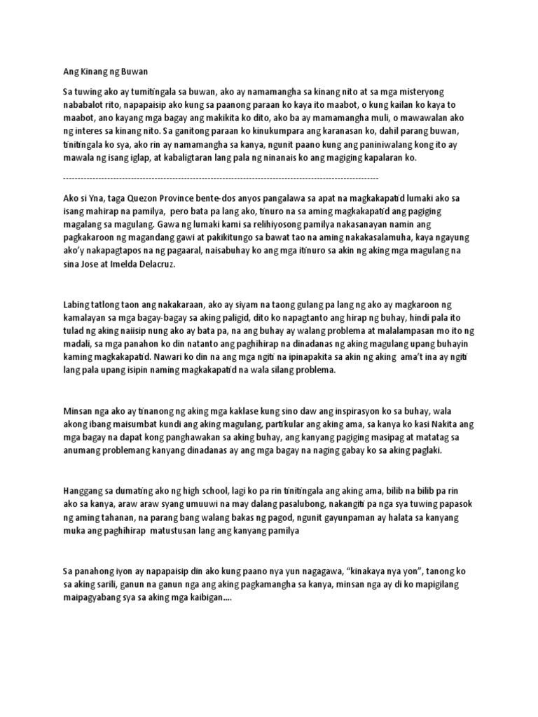 Ang Kinang NG Buwan | PDF