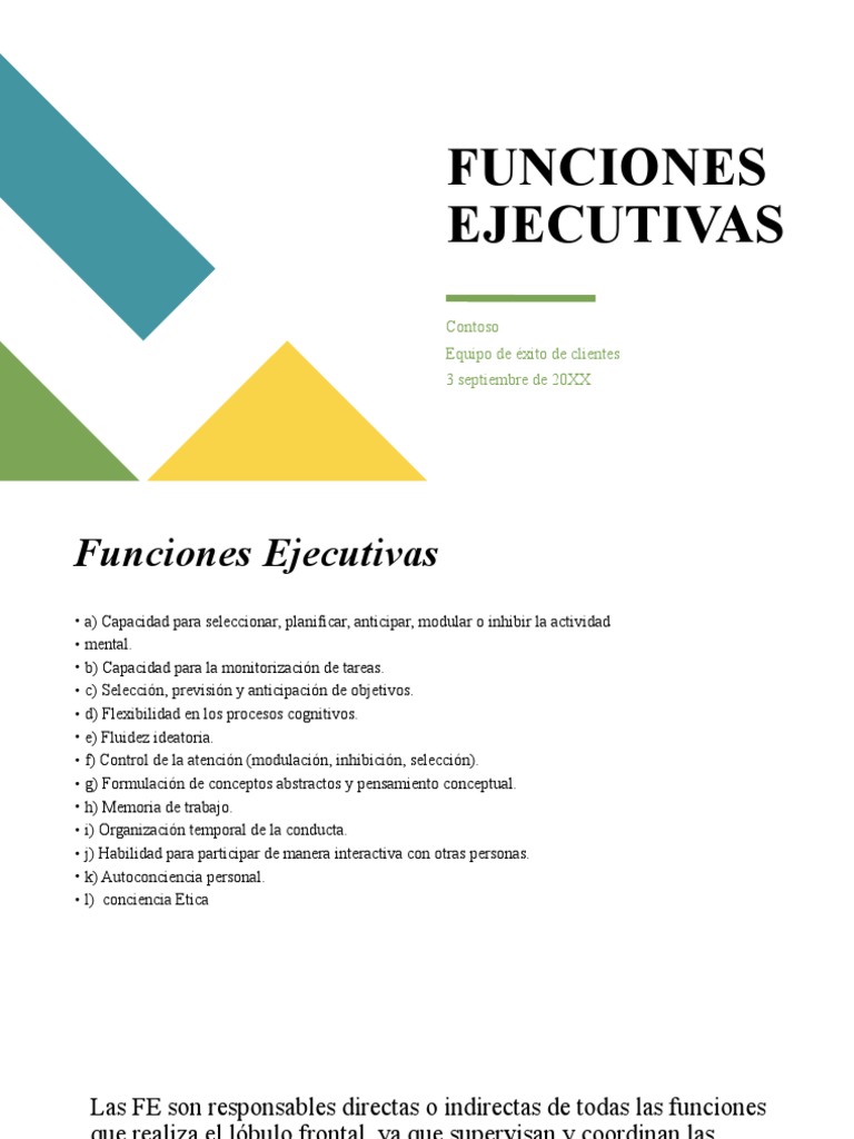 Funciones Ejecutivas | PDF | Atención | Neurociencia Cognitiva