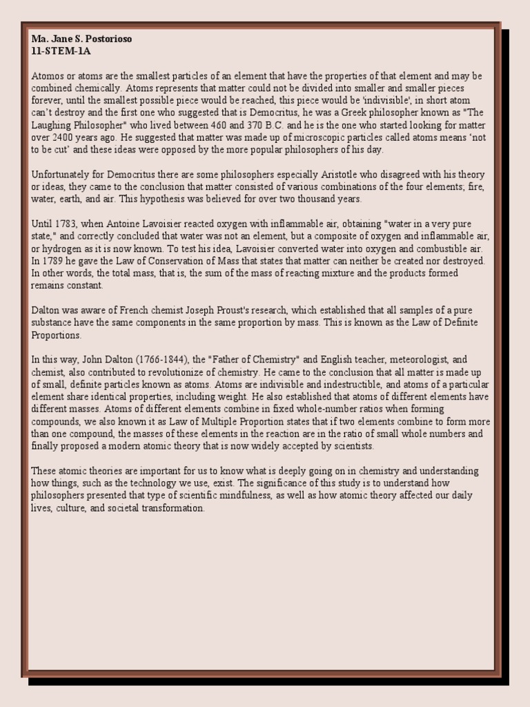 Gen. Chemistry | PDF | Matter | Atoms