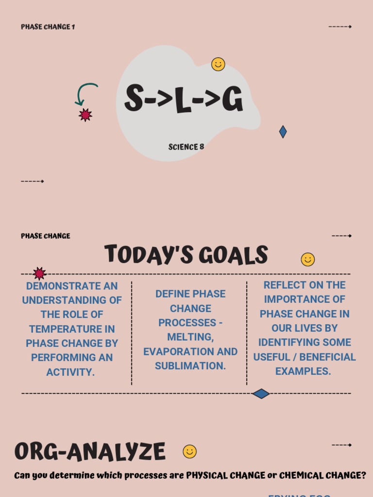 Science 8 Phase Change SLG 1 | PDF | Phase (Matter) | Water