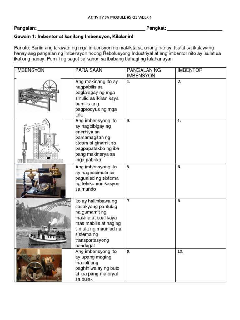 Activity Sa Module 5 Q3 Week 4 | PDF